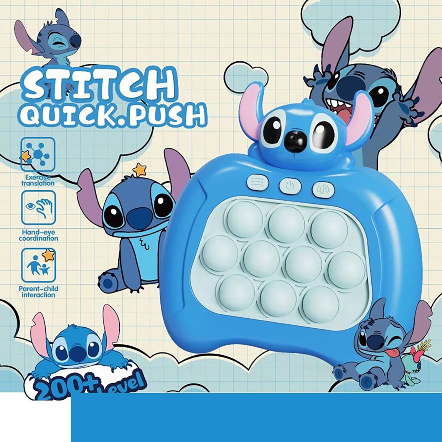 Stitch Quick Push Game Toys Handheld Fast Speed Push Game for Boys ...