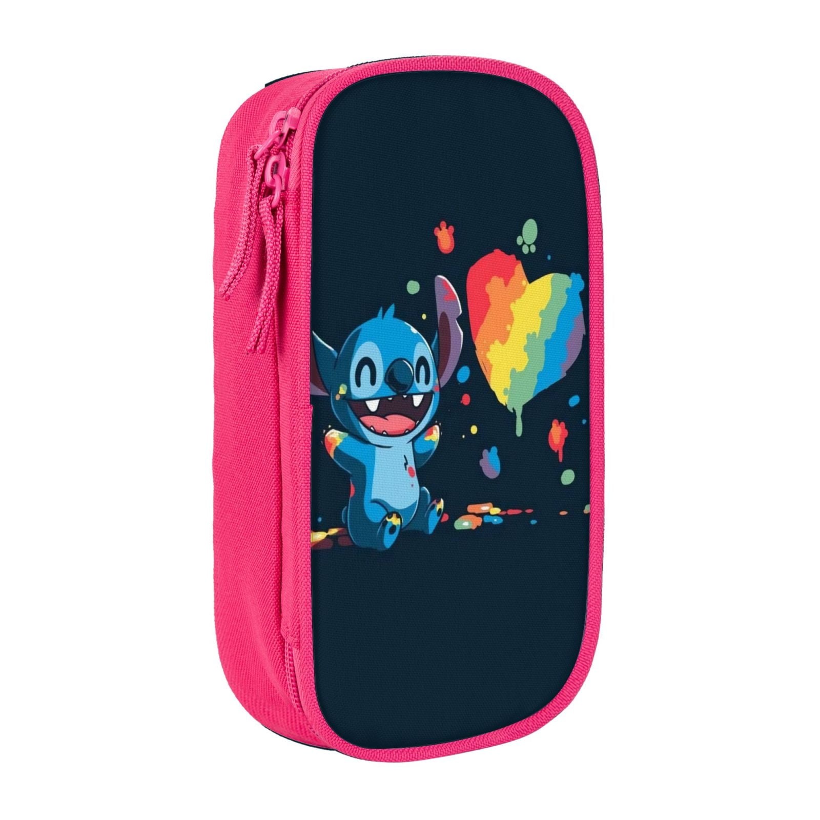 Stitch Rainbow Heart Pencil Case,Pencil Pouch,Big Pencil Bag Pouch Box ...