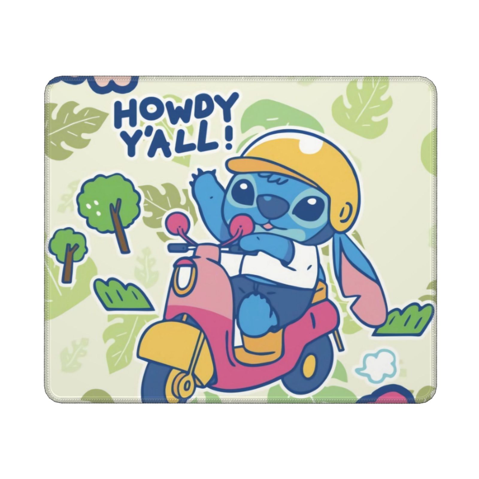 Stitch Riding A Motorcycle Mouse Pad,Office Computer Mouse Pad with ...