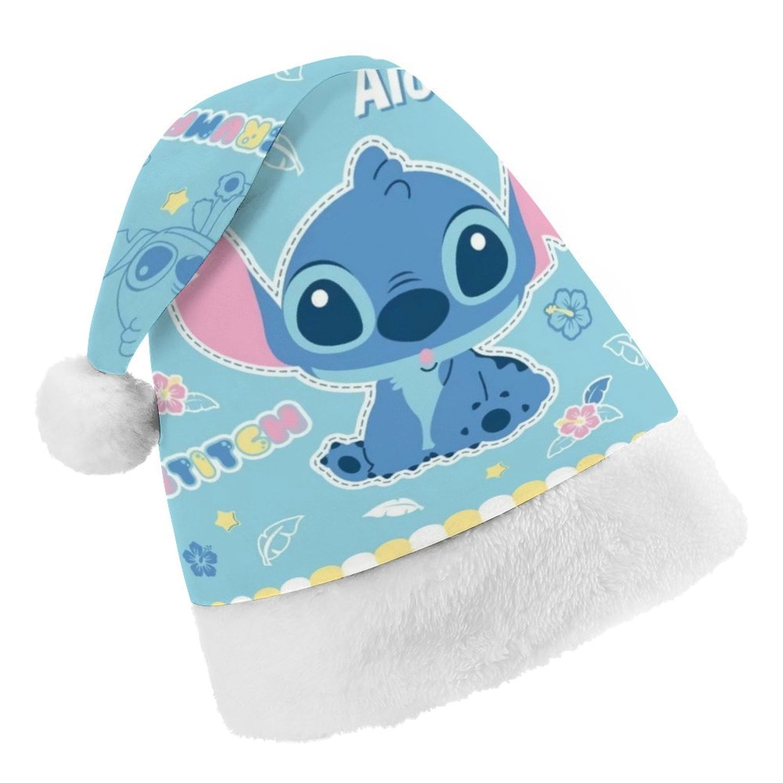 Stitch Santa Hat Christmas Unisex Winter Hat Fit for Adults and Kids ...