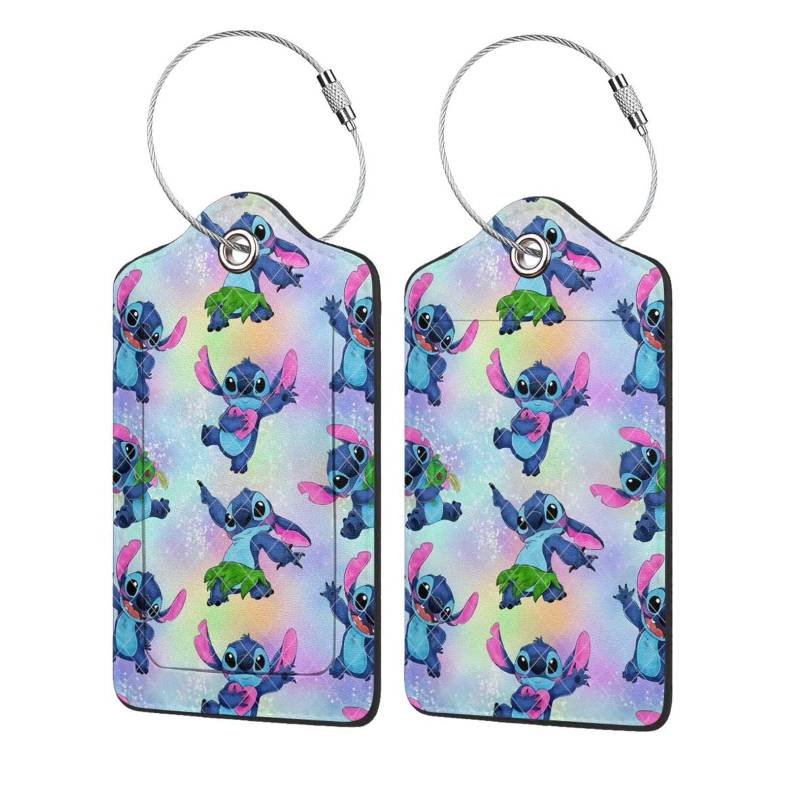 Stitch Seamless Pattern1 Luggage Tags PU Leather Travel Accessories ...