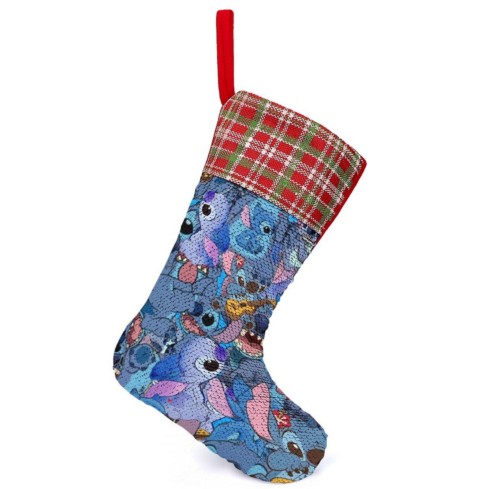 Stitch Sequin Christmas Stocking Glitter Christmas Stockings ...