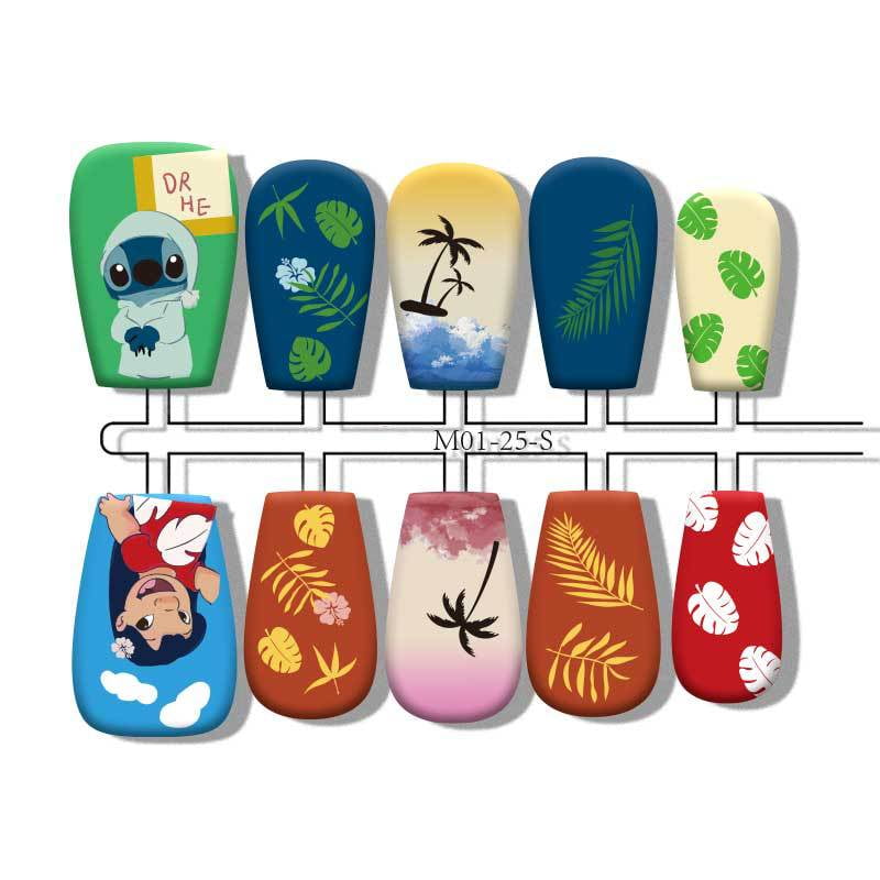 (Stitch Series Wearing Armor) Anime Pain Nail Short T-2CM Sub-code Nail ...