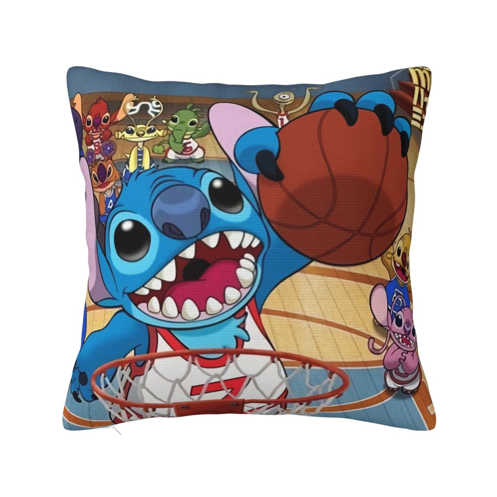 Stitch Shooting Basketball Pillow Covers,22x22 Pillow Cover,Decorative ...