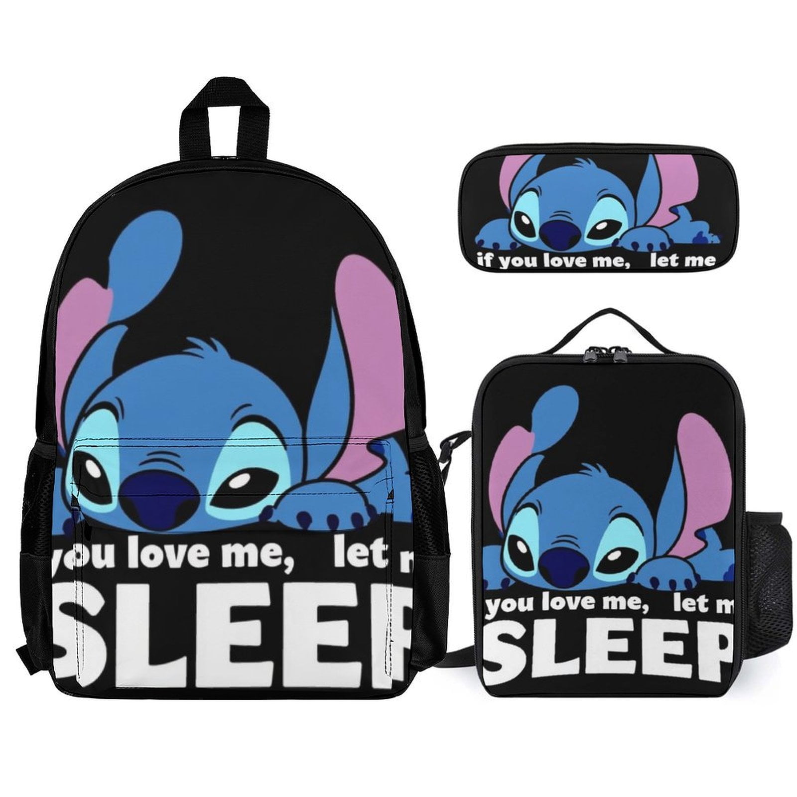 Stitch Sleep Backpack Set Lightweight Backpack Book Bag Backpack 3pcs ...