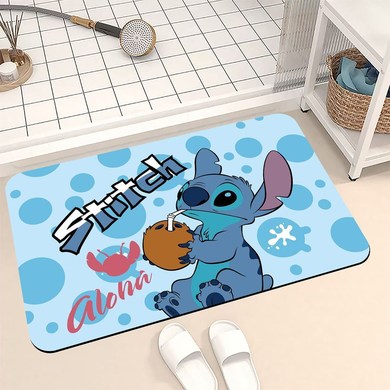 Stitch Soft Diatomite Bath Mat,Absorbent Non Slip Floor Mat,for ...