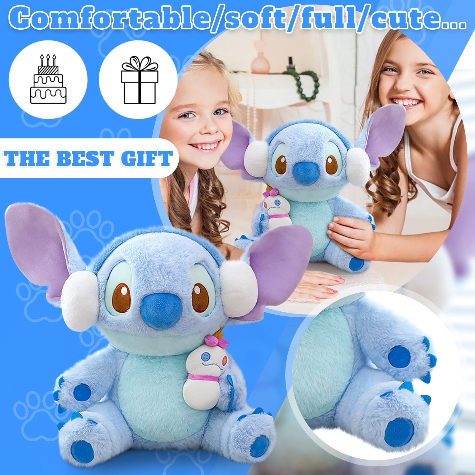 Stitch Soft Huggable Stuffed Animal Cute Plush Toy for Toddler Boys and ...