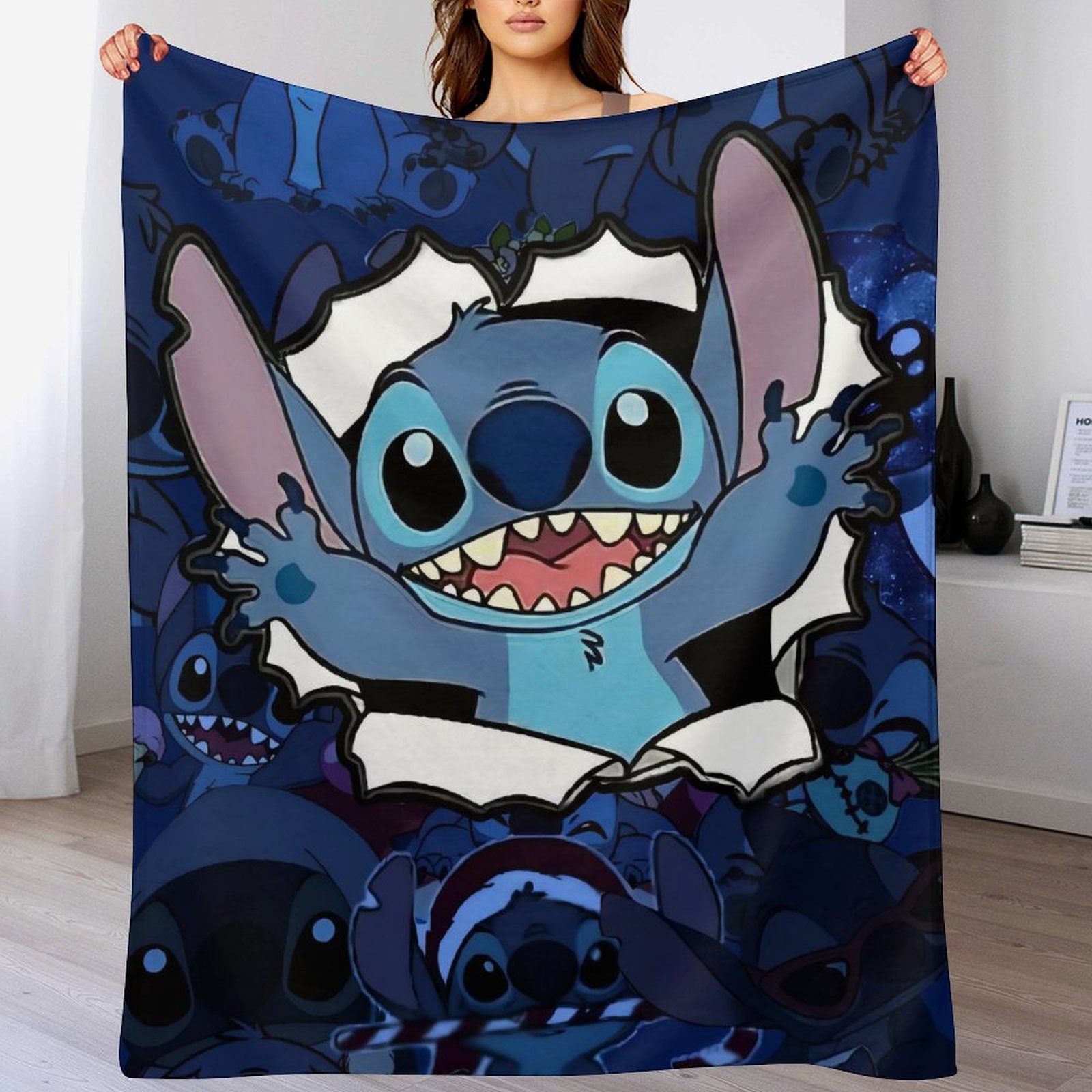Stitch Soft and comfortable throw blanket for sofa and bed decoration ...