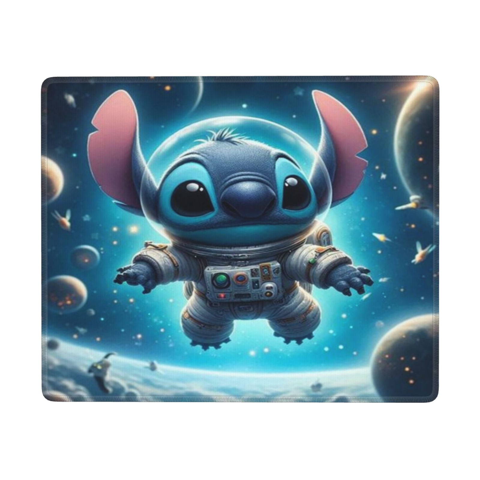 Stitch Space Adventure Square Mouse Pad, Cloth with Rubberized Base ...