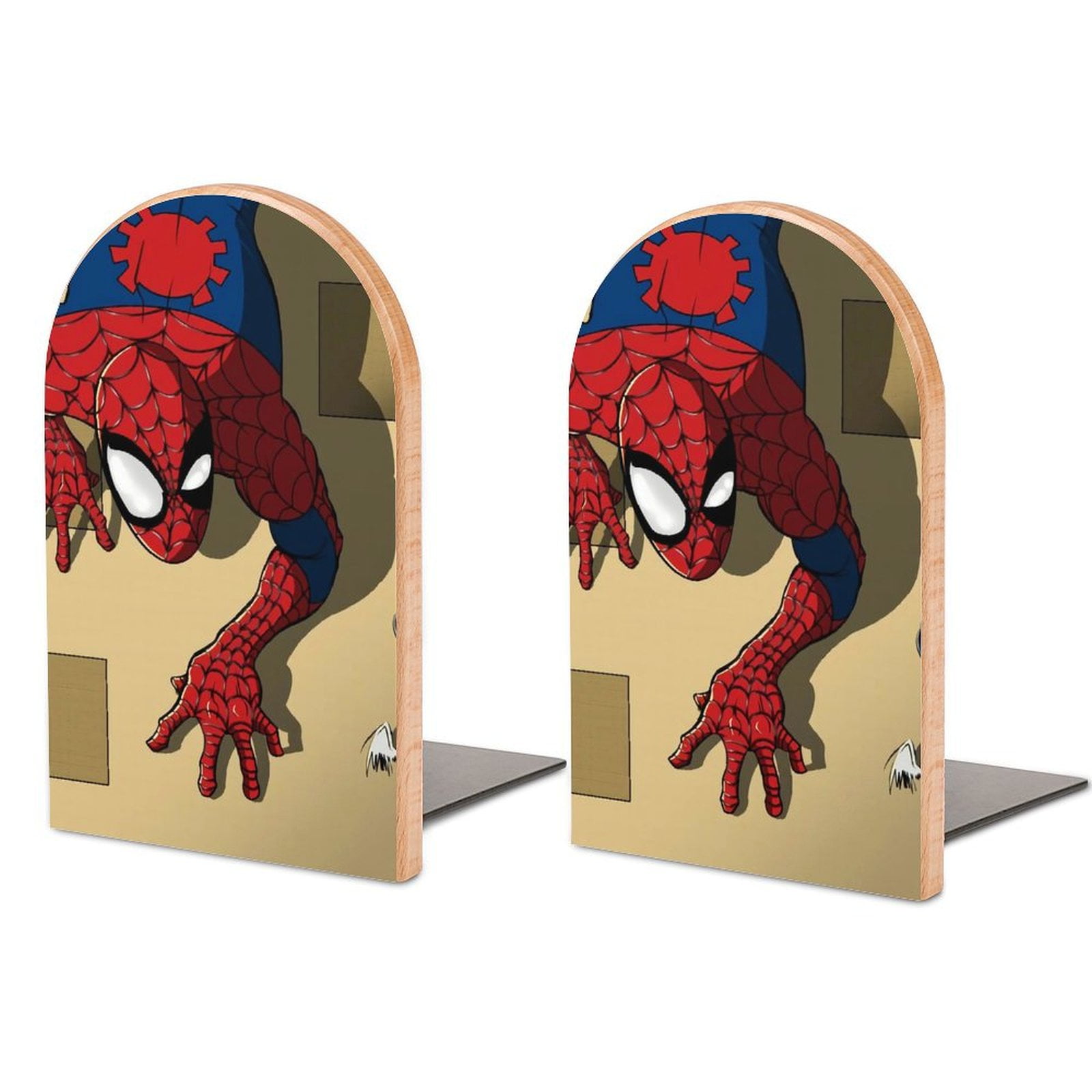 Stitch Spiderman Book Ends,Wood Bookend,Bookend for Shelves,Home ...