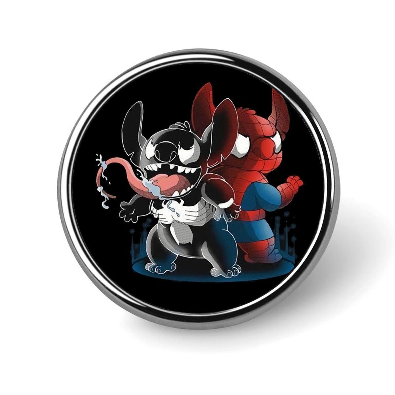 Stitch Spiderman24 DIY Round Badge Aluminum Alloy Badges Fashionable ...