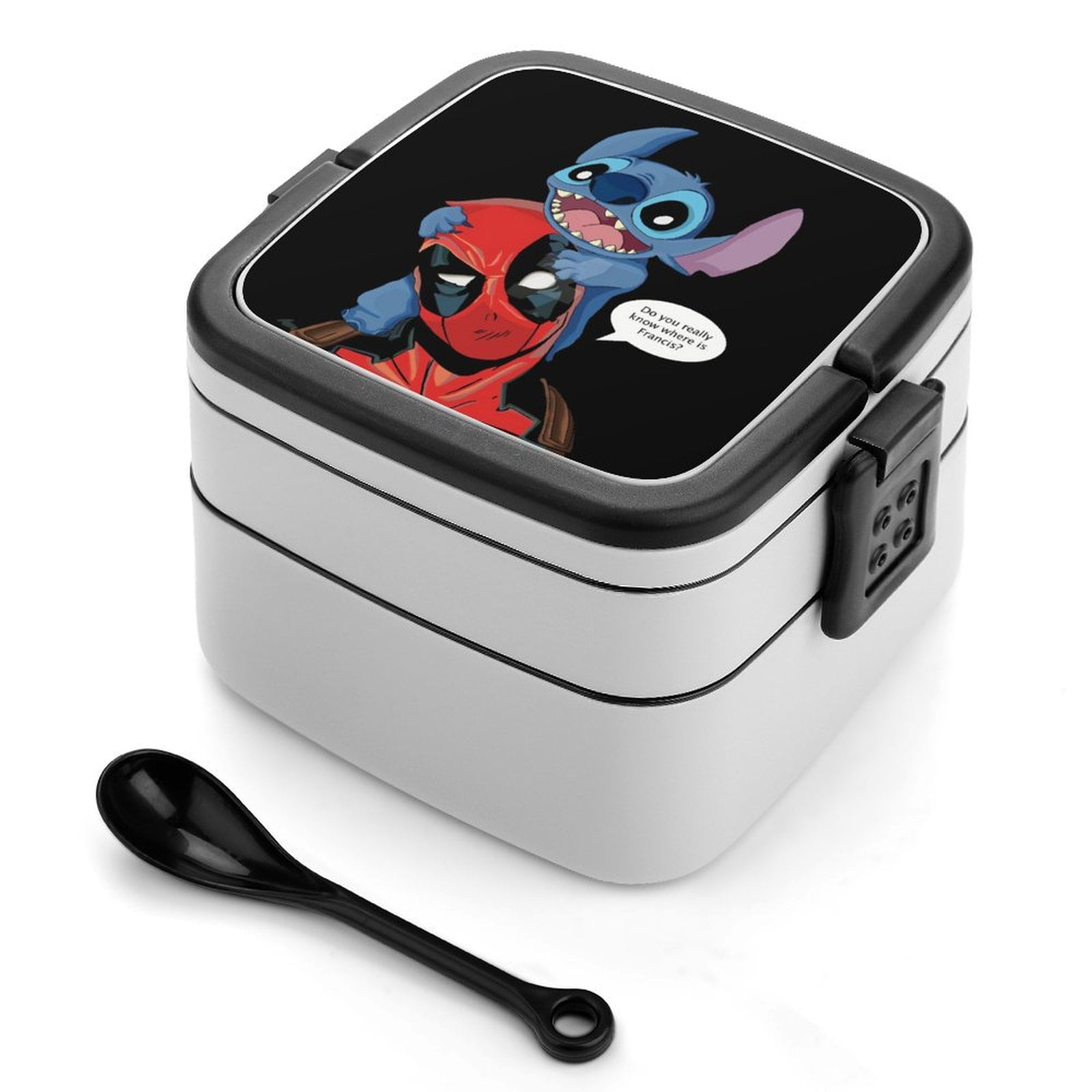 Stitch Spiderman9 Reusable Bento Boxes Lunch Box Double Layer Stackable ...