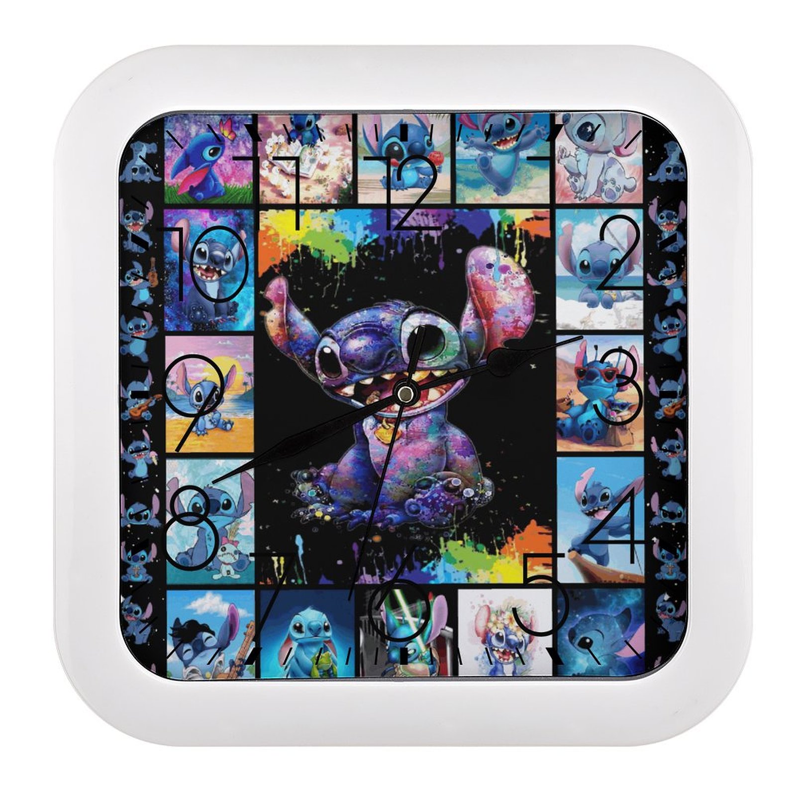 Stitch Square wall clock battery operated decorative - Walmart.com