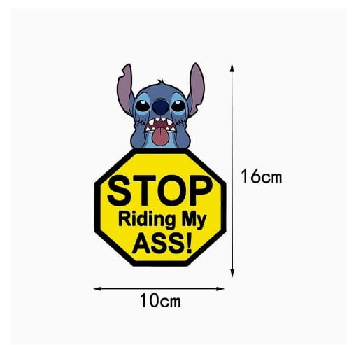 Stitch Stop Riding Car Stickers Stitch Cartoons Stitch Decorative Body ...