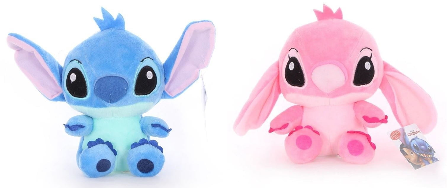 Stitch Stuffed Animals Stitch And Angel Characters 8" Tall 2 Piece ...