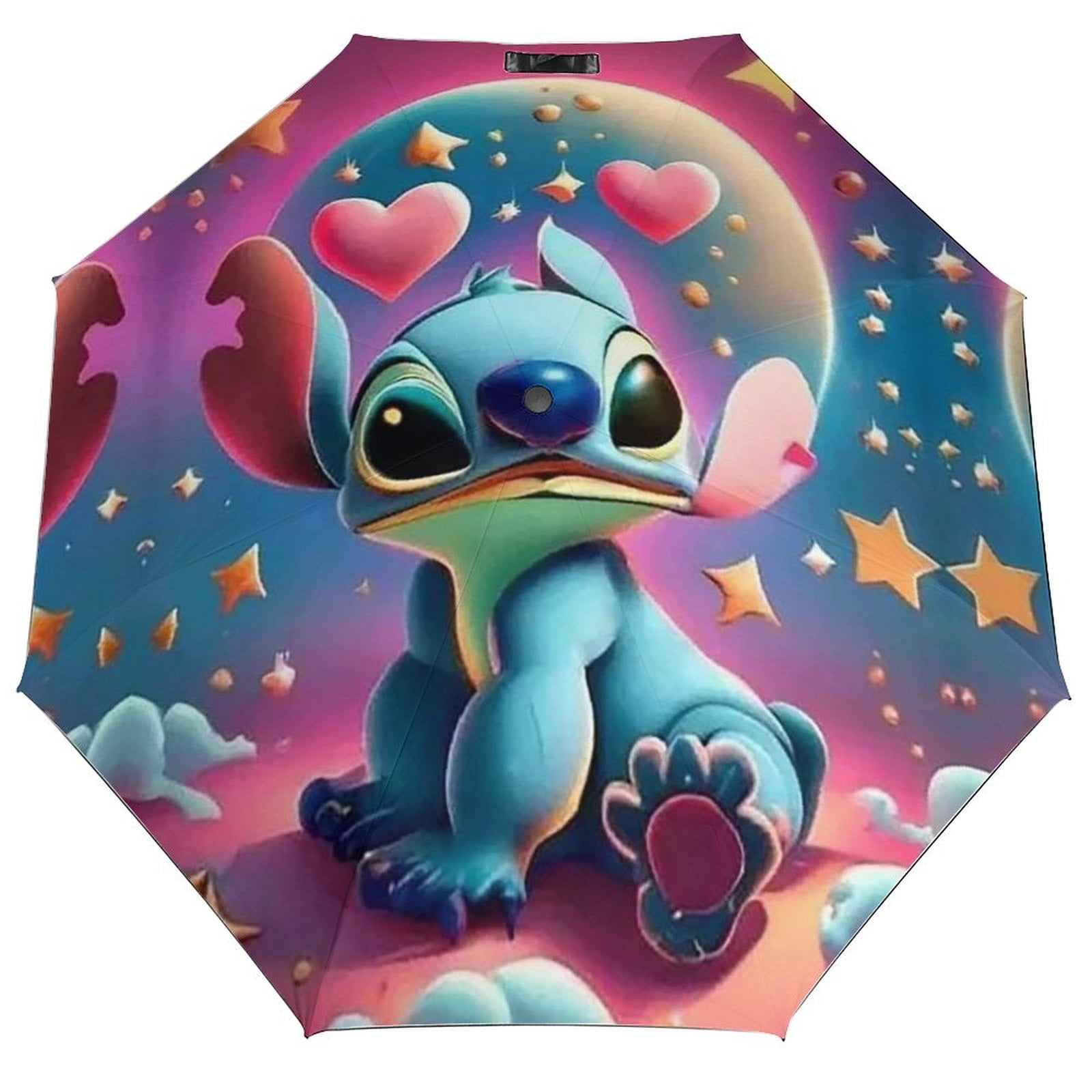 Stitch Sun umbrella Automatic Open/Close Sun Rain Travel Umbrella UV ...