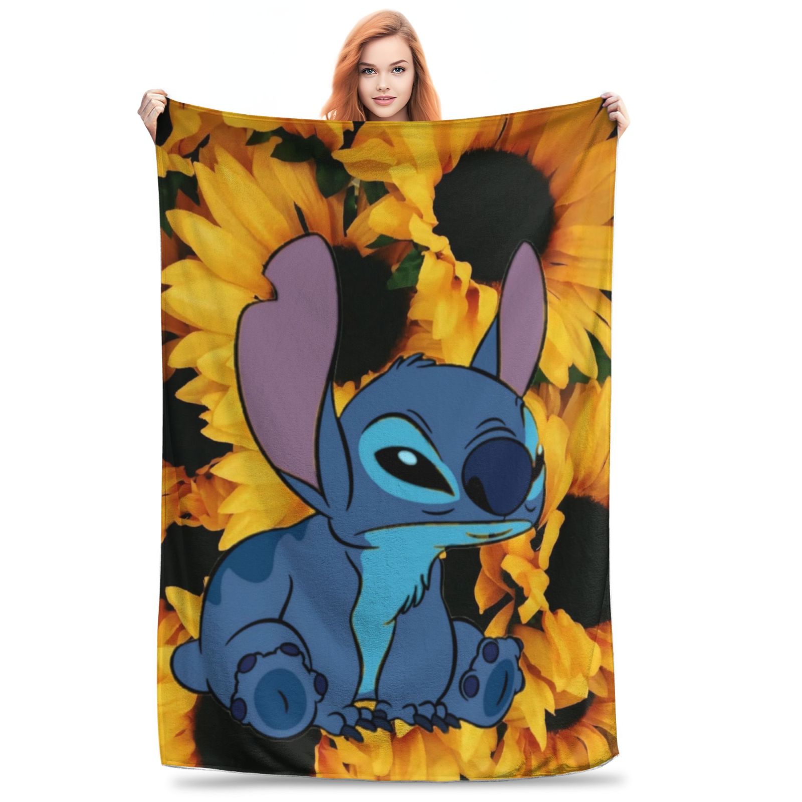 Stitch Sunflower25 Blanket Super Soft Throw Blanket for Men Women ...