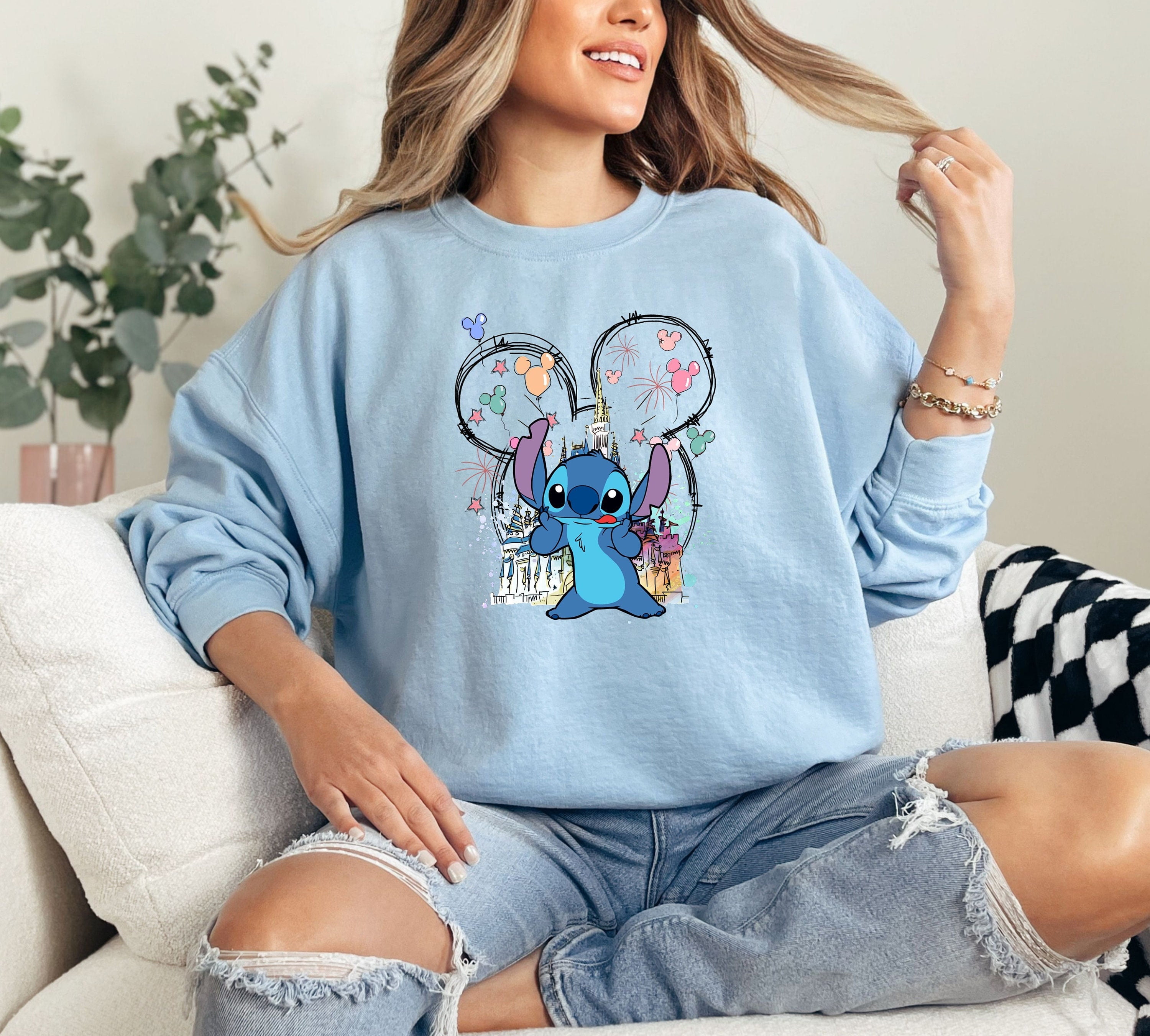 Stitch Sweatshirt, Mickey Stitch Sweatshirt, Disney Stitch Sweater ...