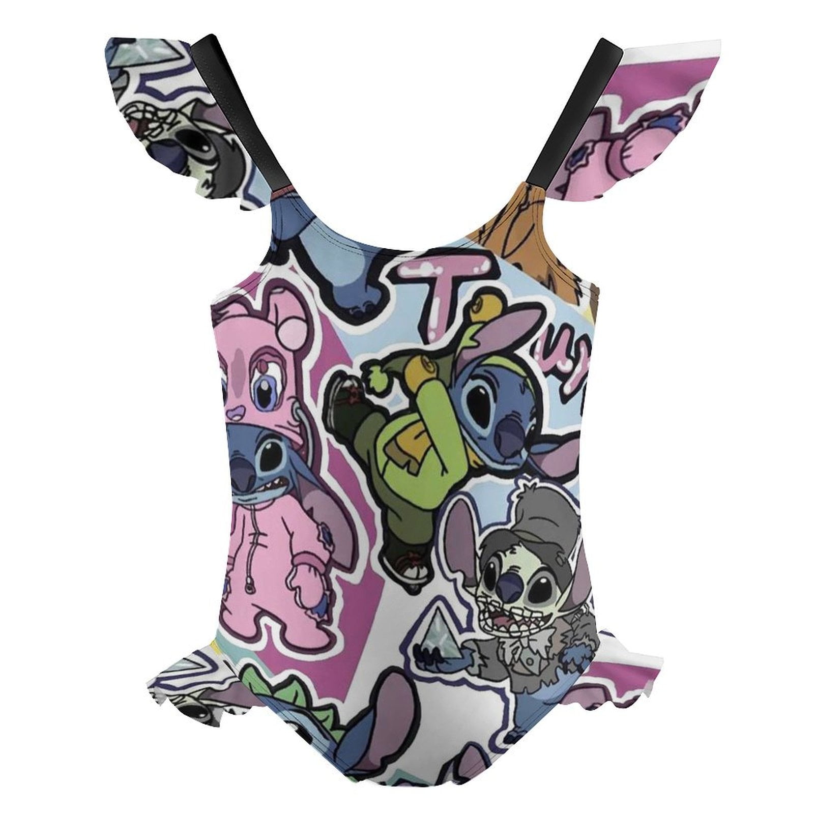 Stitch Swimsuit Anime Cute for Girls Gift 6-7Y（110cm） Stitch Merch ...