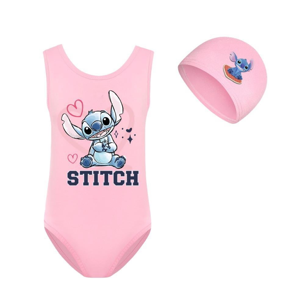 Stitch Swimsuit Set for Girls,Cartoon One-Piece Bathing Suit with Swim ...