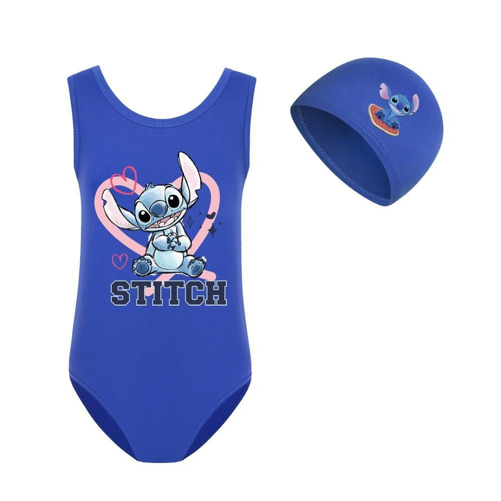Stitch Swimsuit Set for Girls,Cartoon One-Piece Bathing Suit with Swim ...