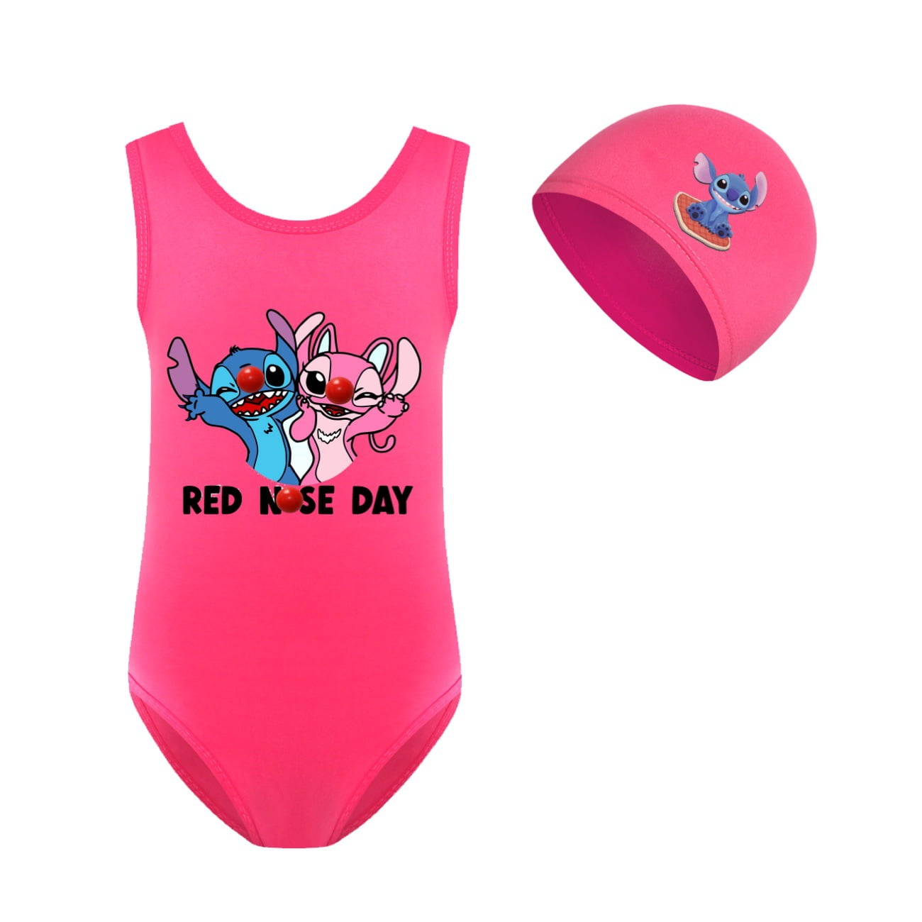 Stitch Swimsuit Set for Girls,Cartoon One-Piece Bathing Suit with Swim ...