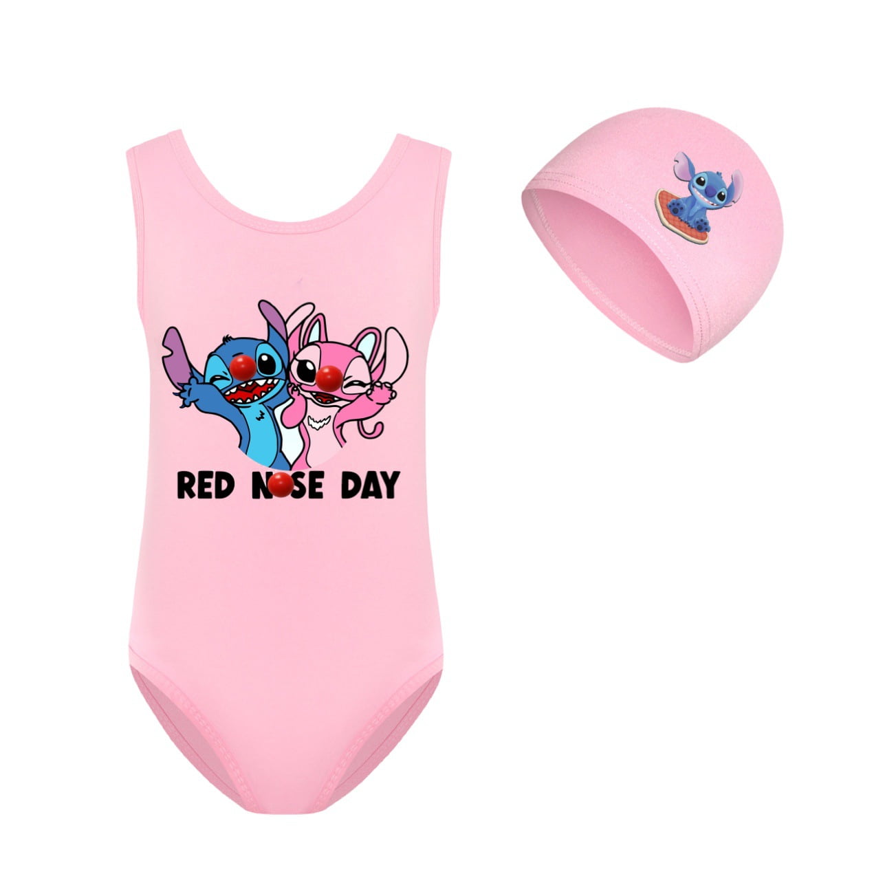 Stitch Swimsuit Set for Girls,Cartoon One-Piece Bathing Suit with Swim ...