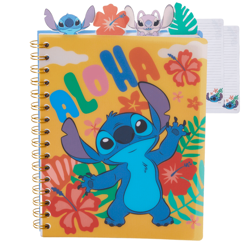 Stitch Tab Journal Notebook, Spiral Bound, 96 Lined Pages, 8 x 7 inches ...
