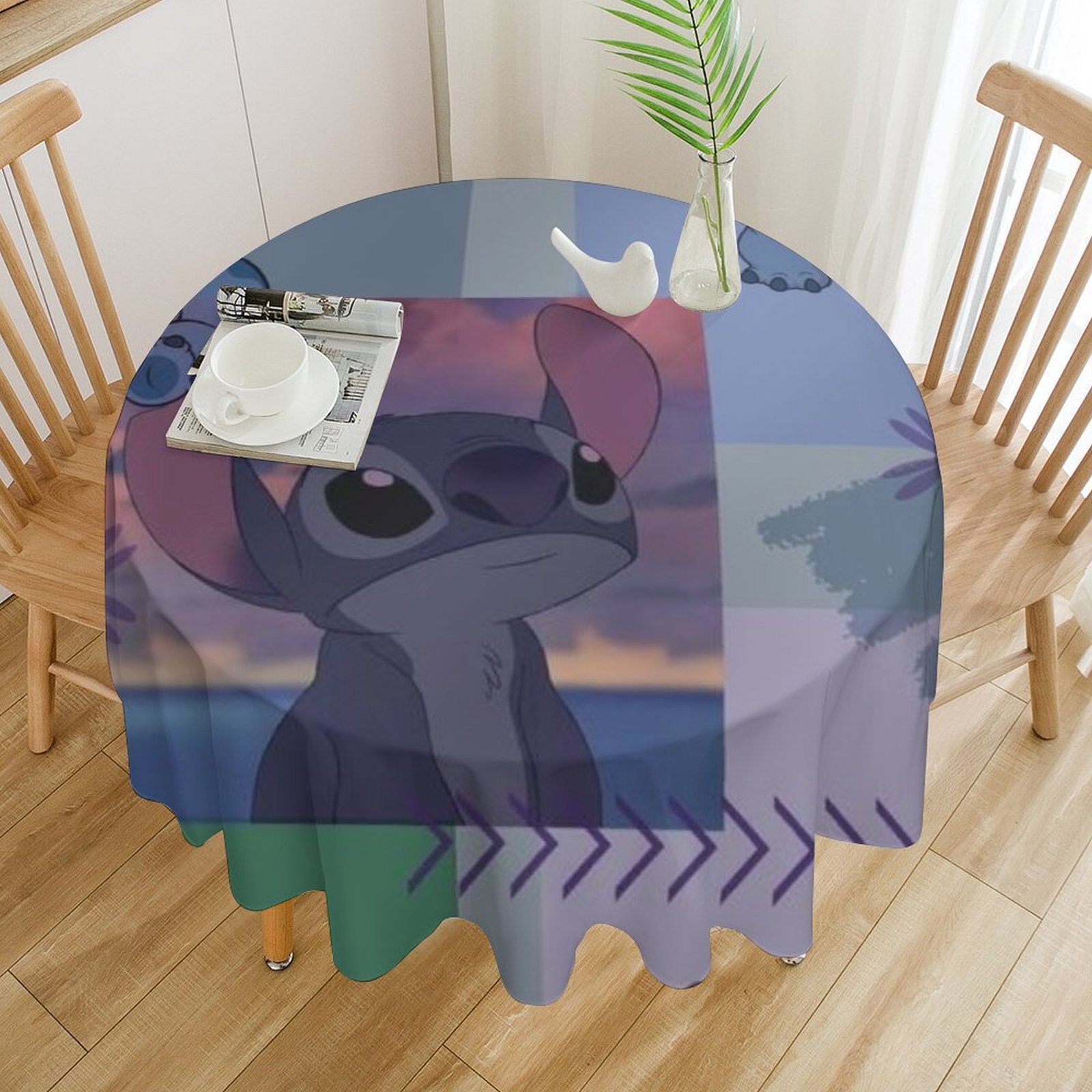 Stitch Tablecloth Anime for Dining Table Picnic Gift 60x60in Stitch ...