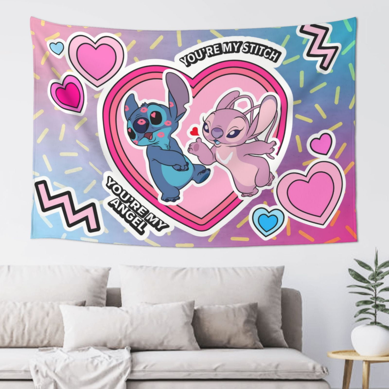 Stitch Tapestry Wall Hanging Window Design for Bedroom College Dorm ...