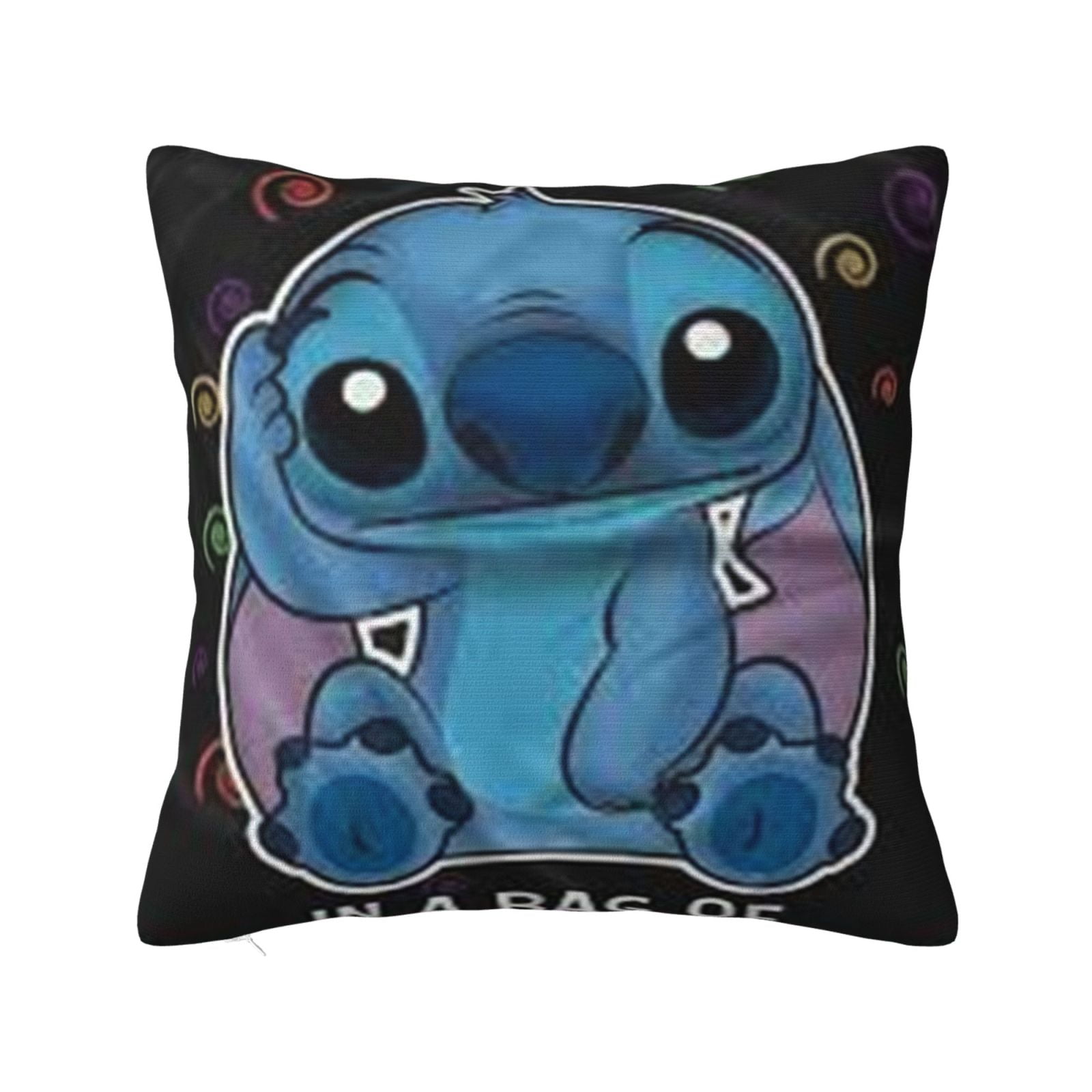 Stitch Throw Pillow Covers Faux Fur Plush Throw Pillow Covers 16x16 ...