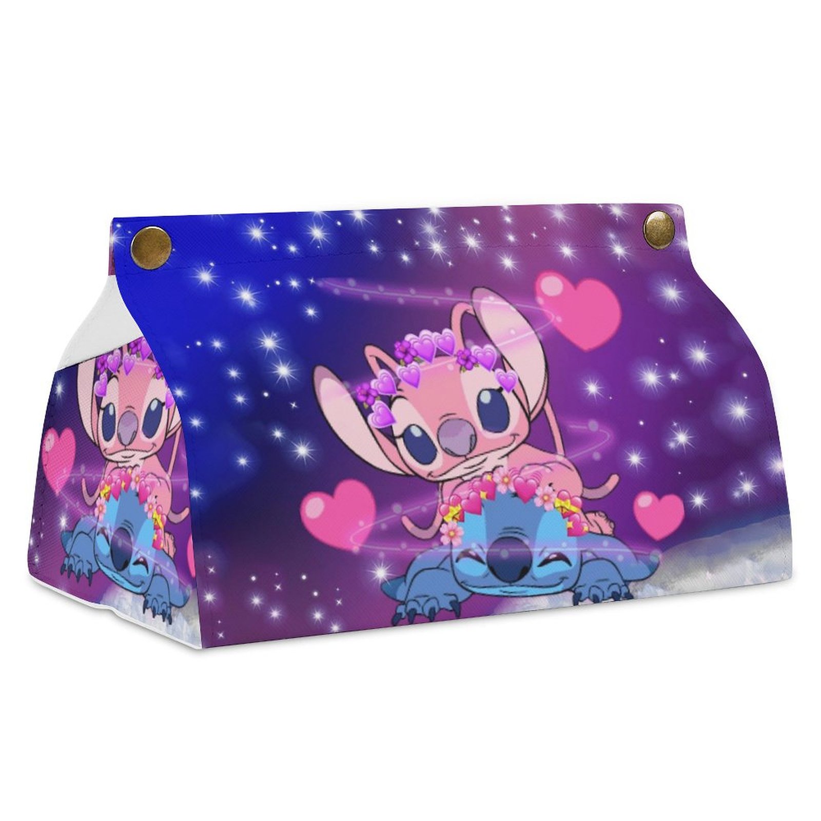 Stitch Tissue Box Cover - PU Tissue Box Cover Decorative Bathroom Home ...