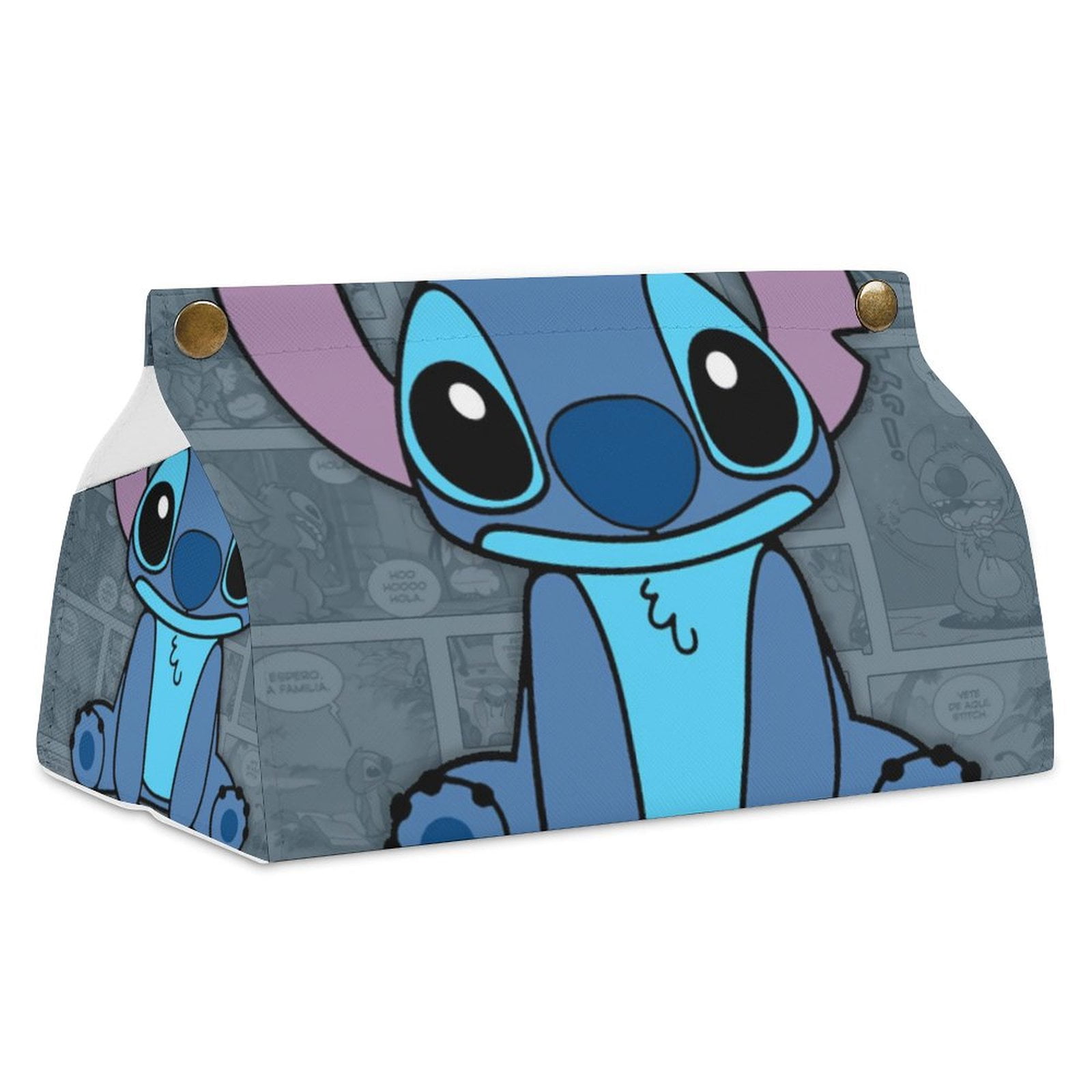 Stitch Tissue Box Cover - PU Tissue Box Cover Decorative Bathroom Home ...