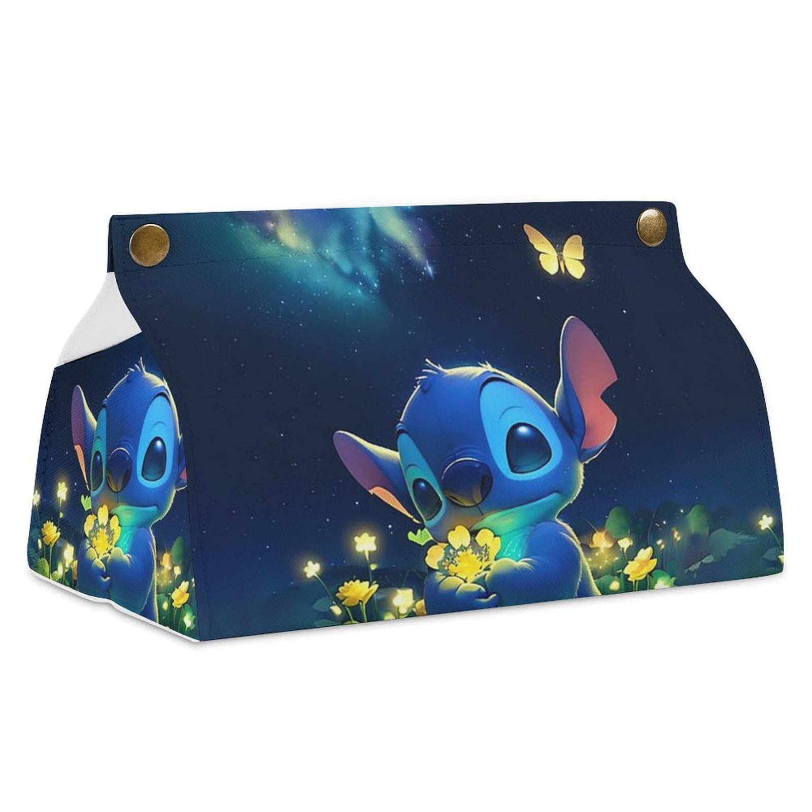 Stitch Tissue Box Cover - PU Tissue Box Cover Decorative Bathroom Home ...