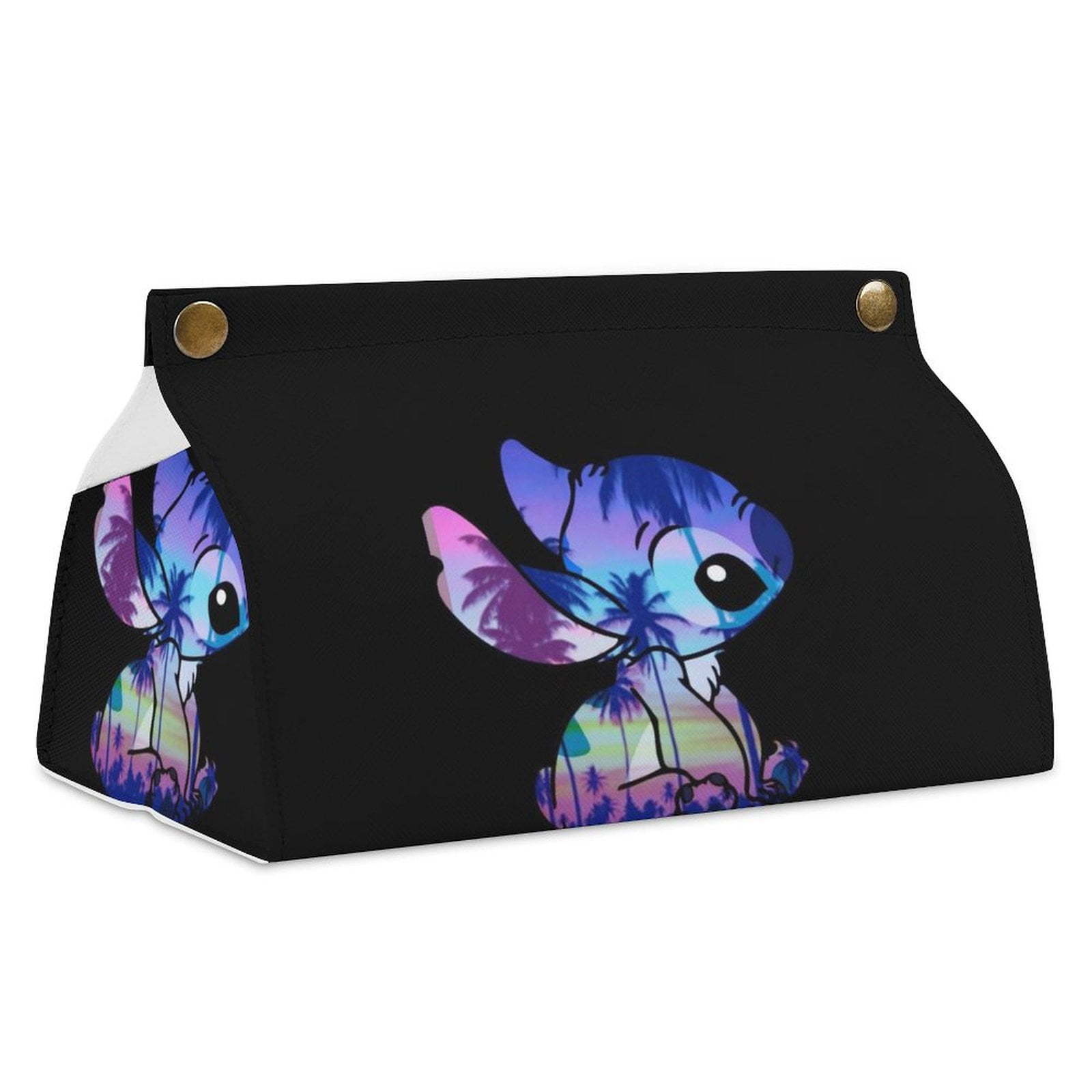 Stitch Tissue Box Cover - PU Tissue Box Cover Decorative Bathroom Home ...