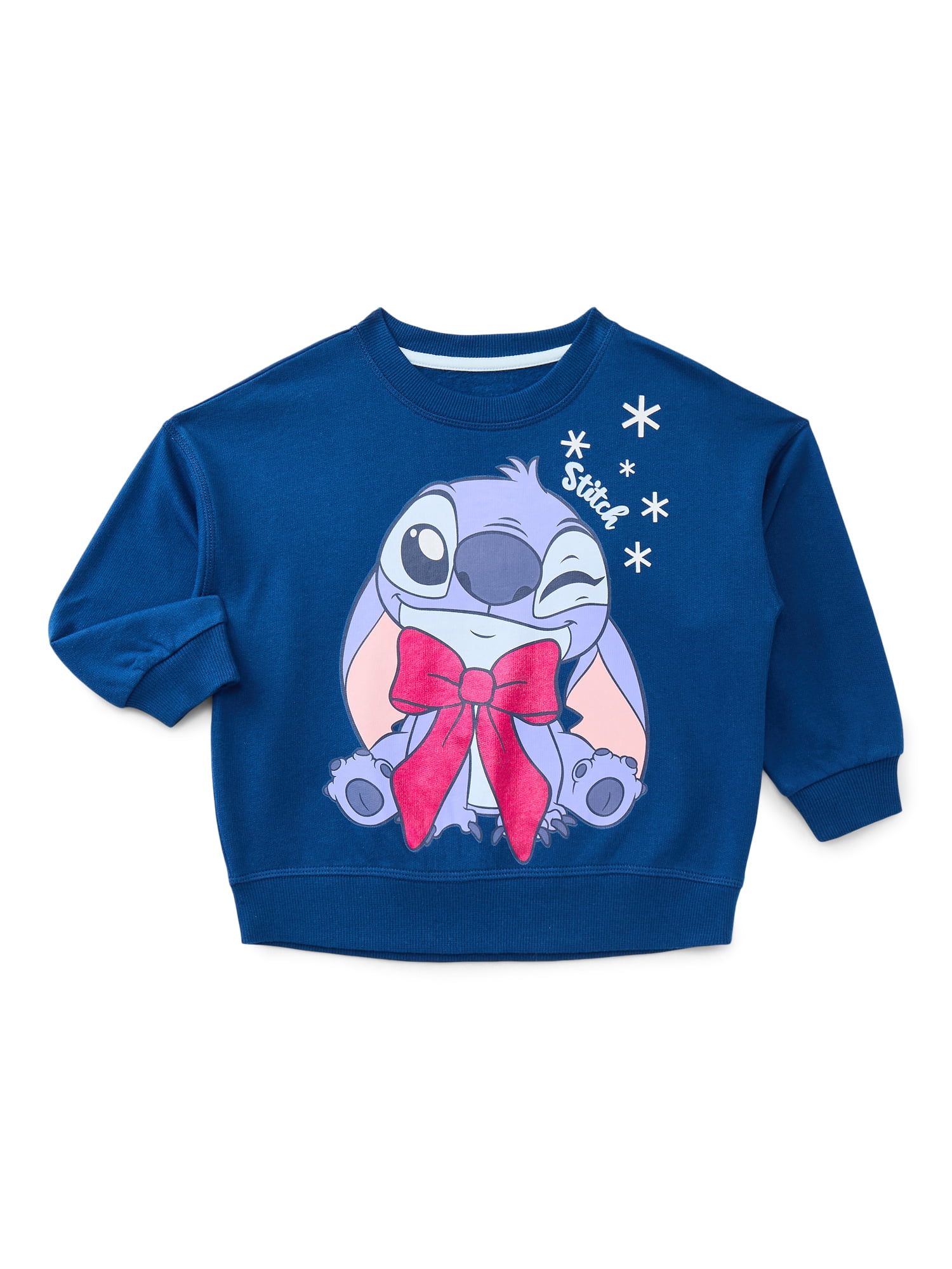 Disney Stitch Toddler Girls Holiday Graphic Sweatshirt, Sizes 12M-5T ...
