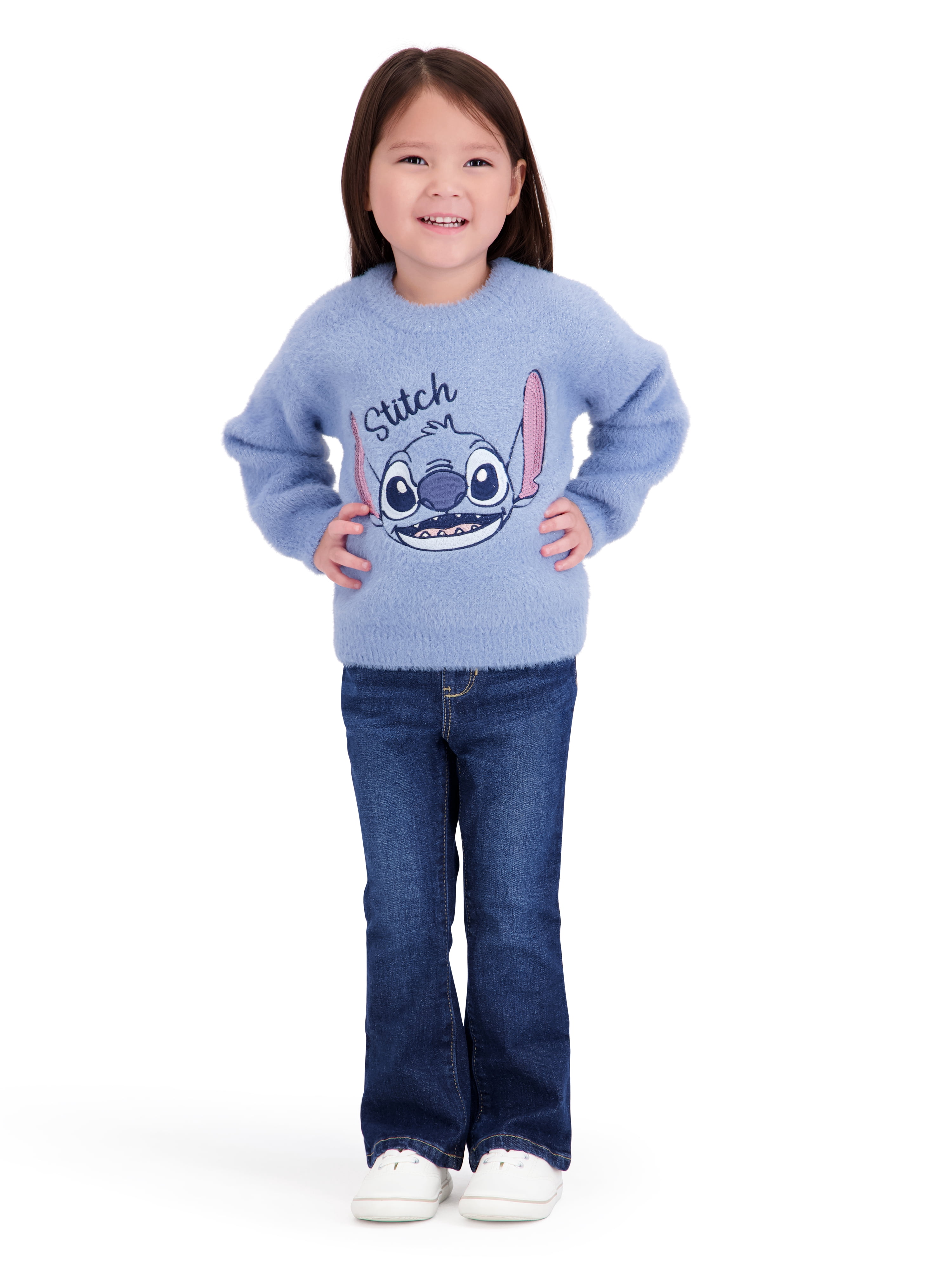 Stitch Toddler Girls Lurex Mohair Sweater, Sizes 12 Months - 5T ...