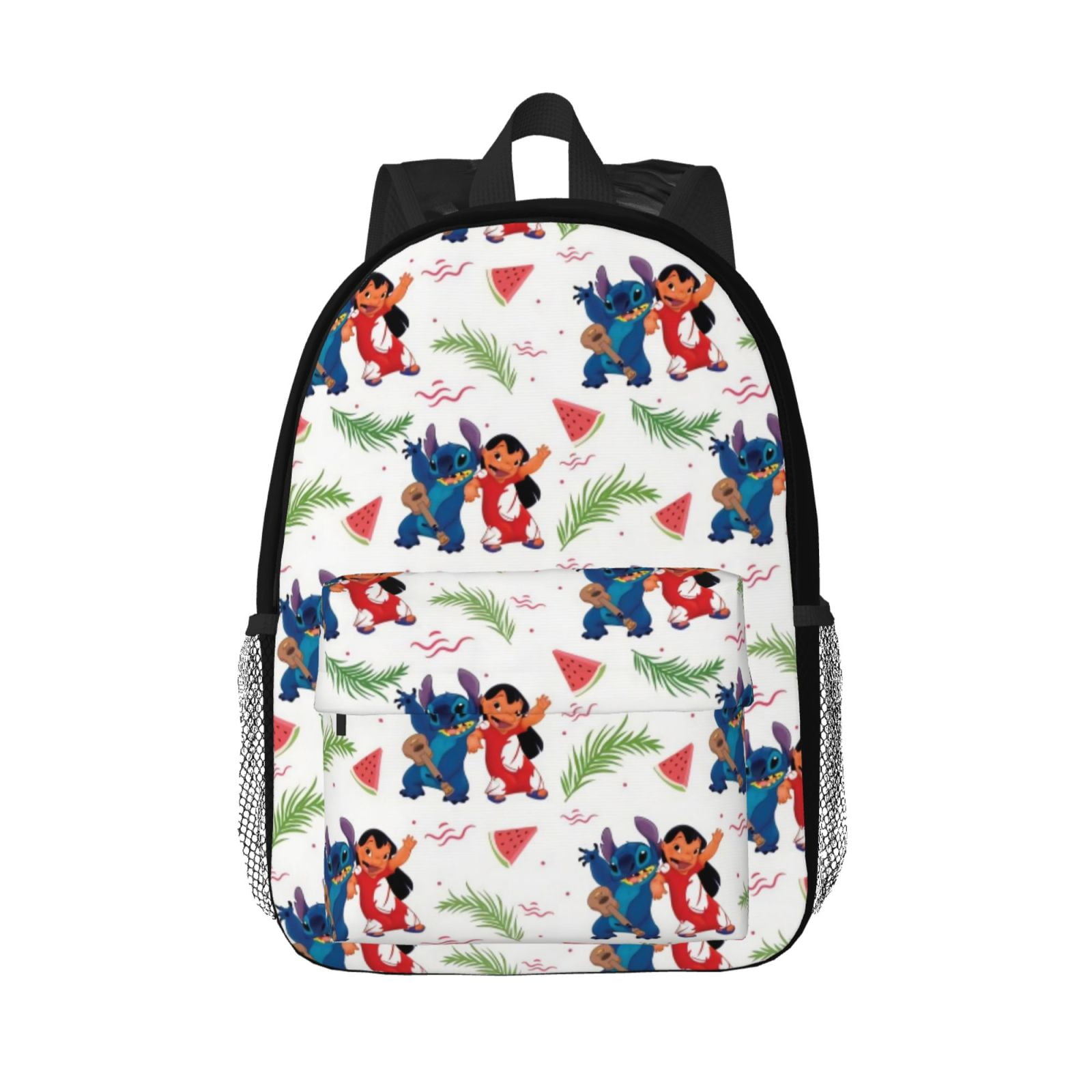 Stitch Tropical Flowers Backpack,Classic carry-on travel backpack for ...