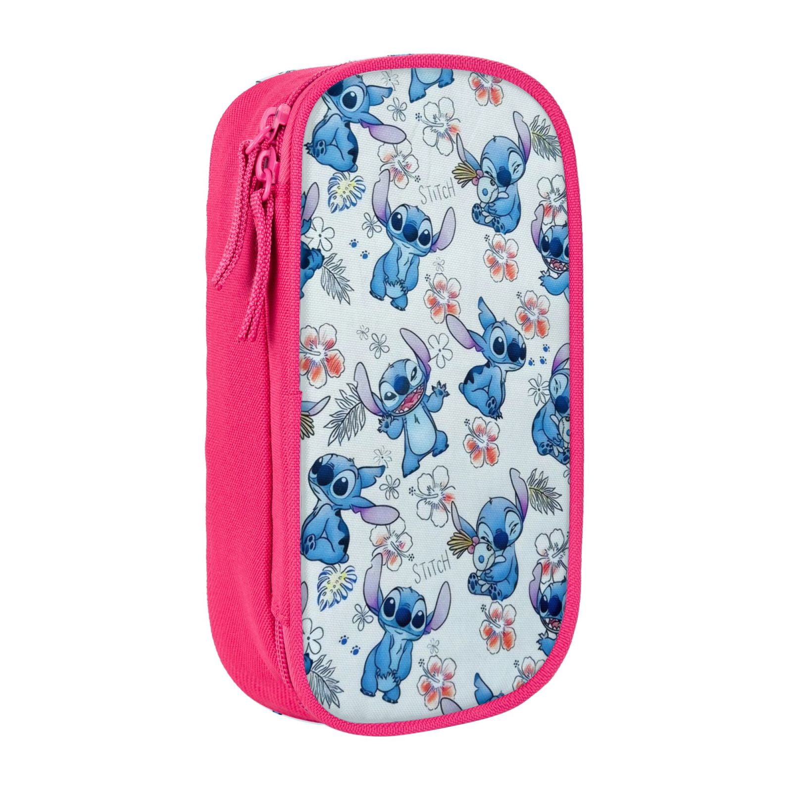 Stitch Tropical Flowers Pencil Case,Big Capacity Pencil Pouch ...