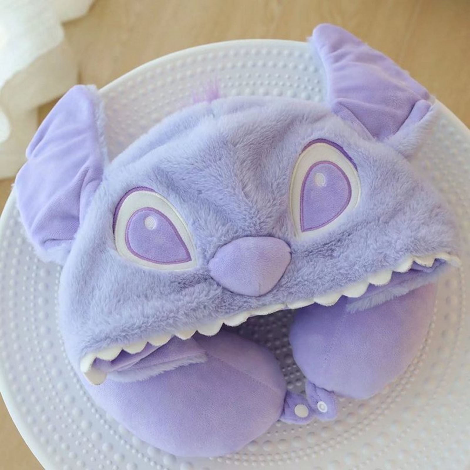 Stitch U-shape Pillow with Hat Stitch Plushies, Cute and Soft Stitch ...