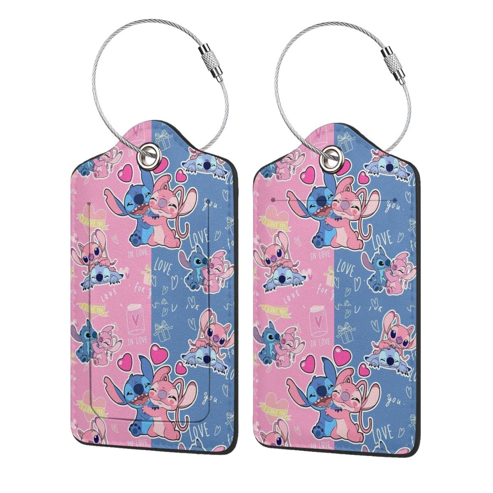 Stitch Valentines Day1 Luggage Tags PU Leather Travel Accessories ...