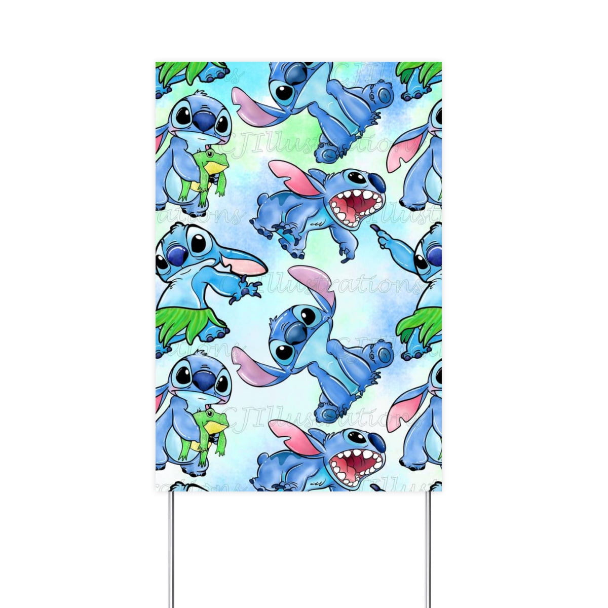 Stitch Vertical Yard Display Sign, 12 x 18 Inch Yard/Lawn Decoration ...