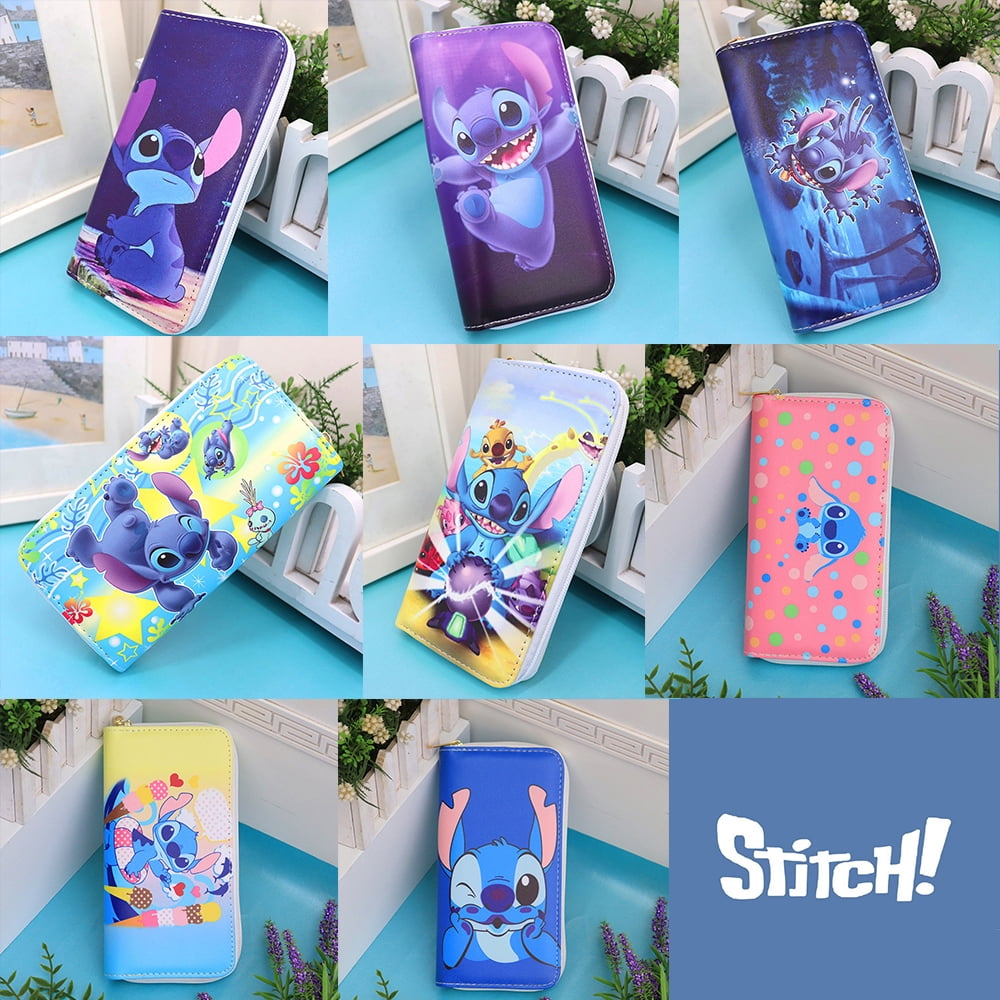 Stitch Woman Long Wallet Cartoon Point Currency Bag Beautiful Anime ...