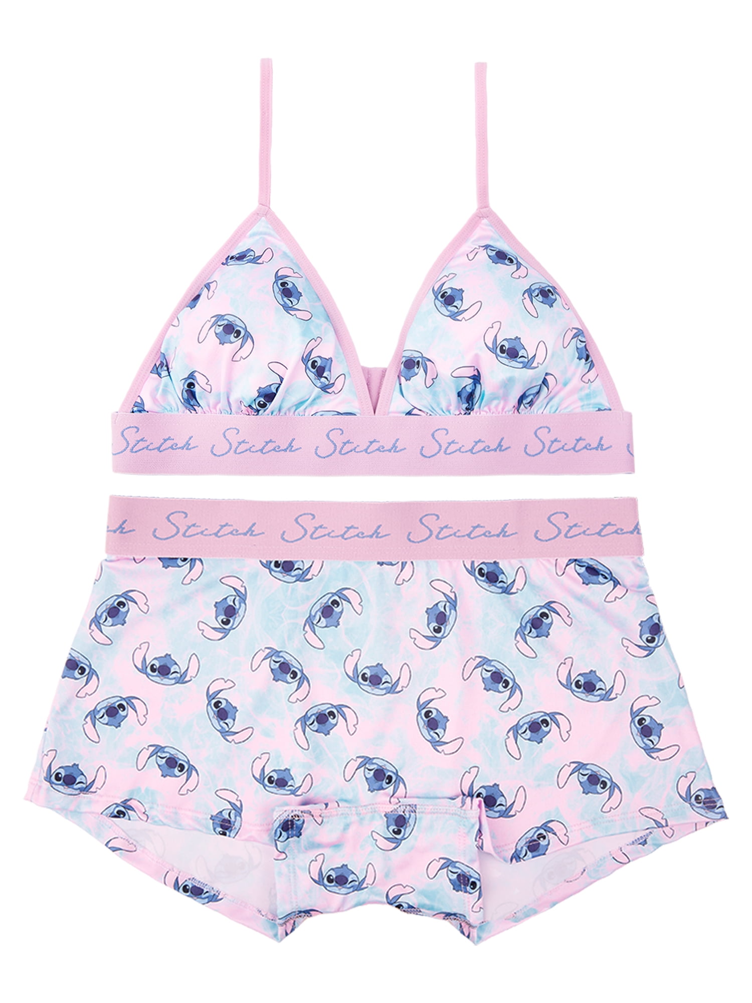 Stitch Woman's and Juniors Triangle Bra & Boyshort Underwear set, 2 ...