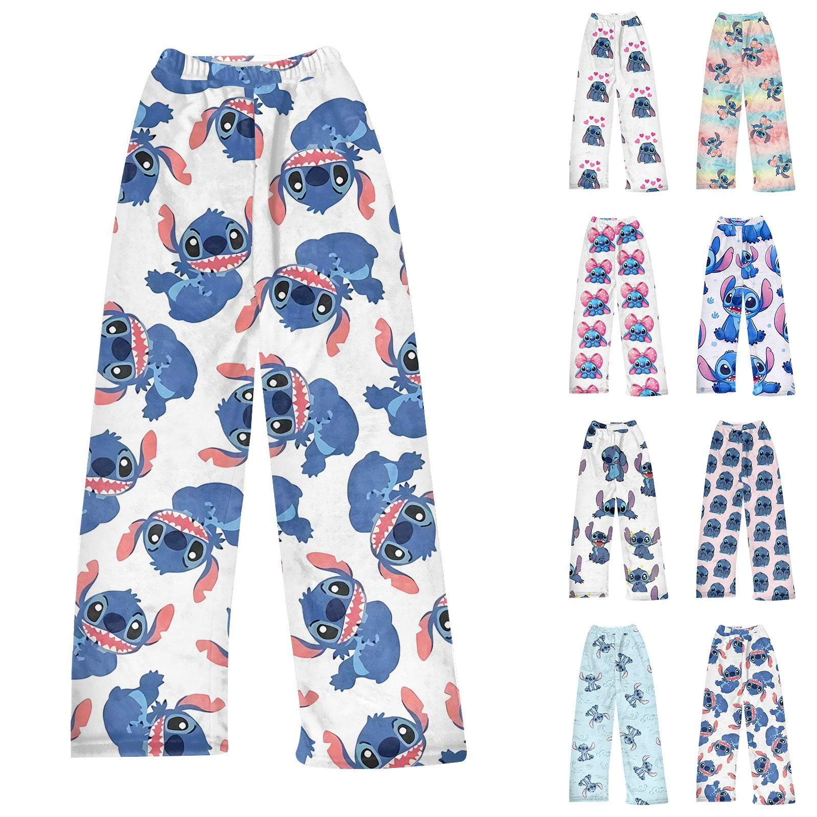 Stitch Women's Flannel Pajama Pants, Women Pajama Pants Stitch Printed ...
