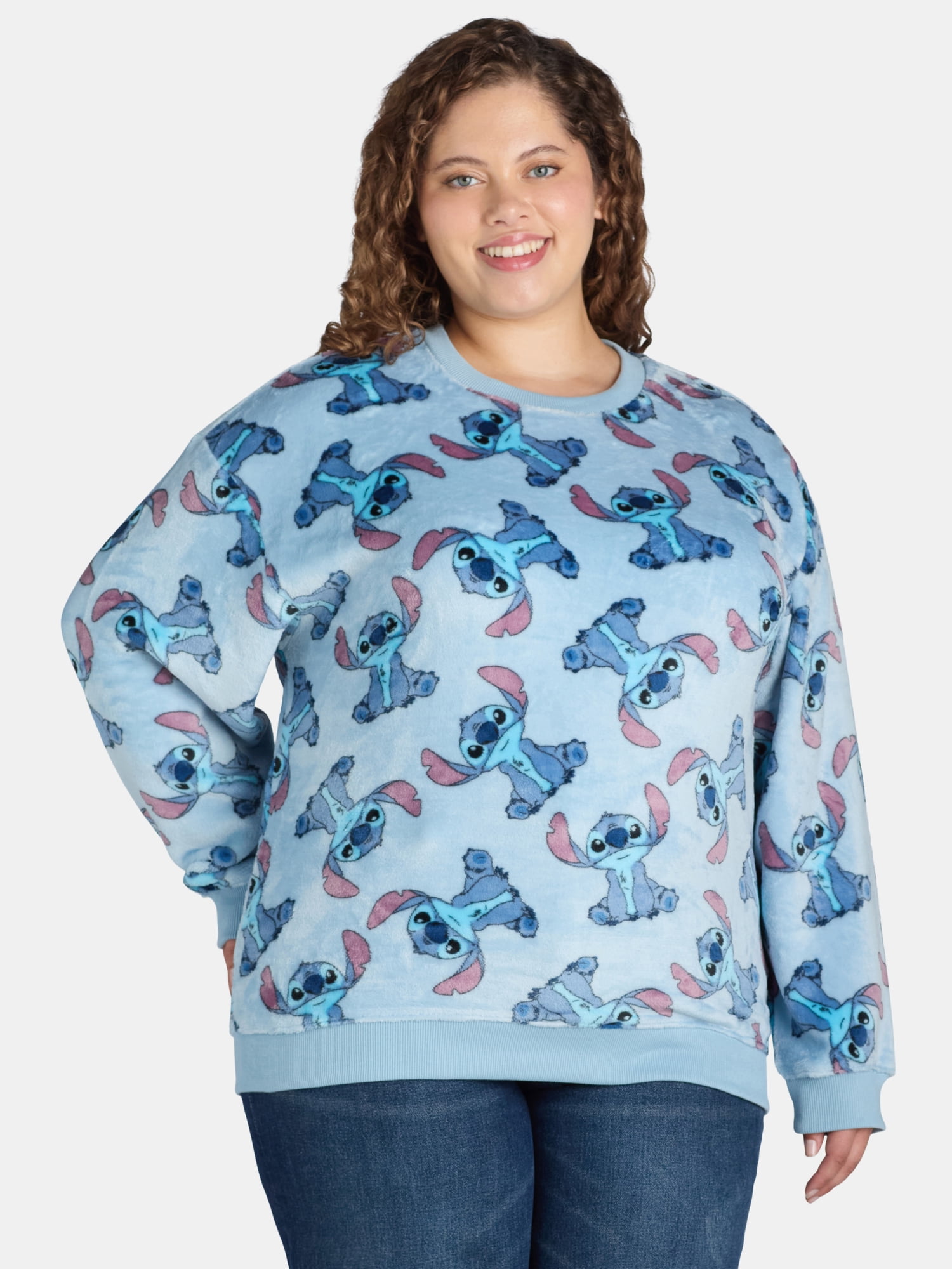 Stitch Women's Plus Size Graphic Sweatshirt Gift Set, Sizes 1X-4X ...
