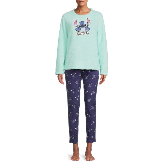 Disney Stitch Women's Sleepwear Pajama Set, 2 Piece Plus Size PJ Set ...