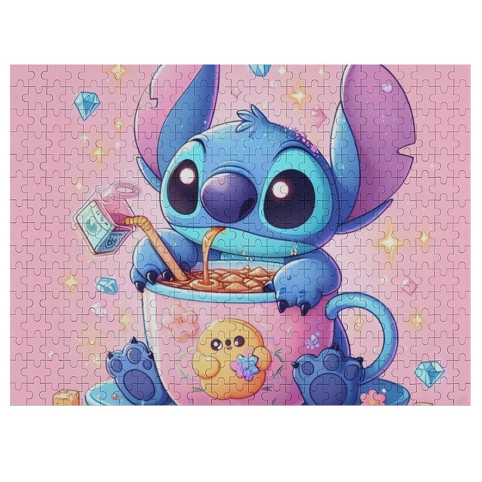 Stitch Wooden Cartoon Puzzles for Children Children's Educational ...