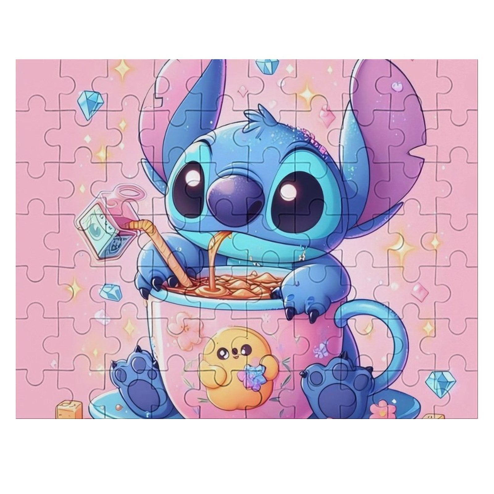 Stitch Wooden Cartoon Puzzles for Children Children's Educational ...