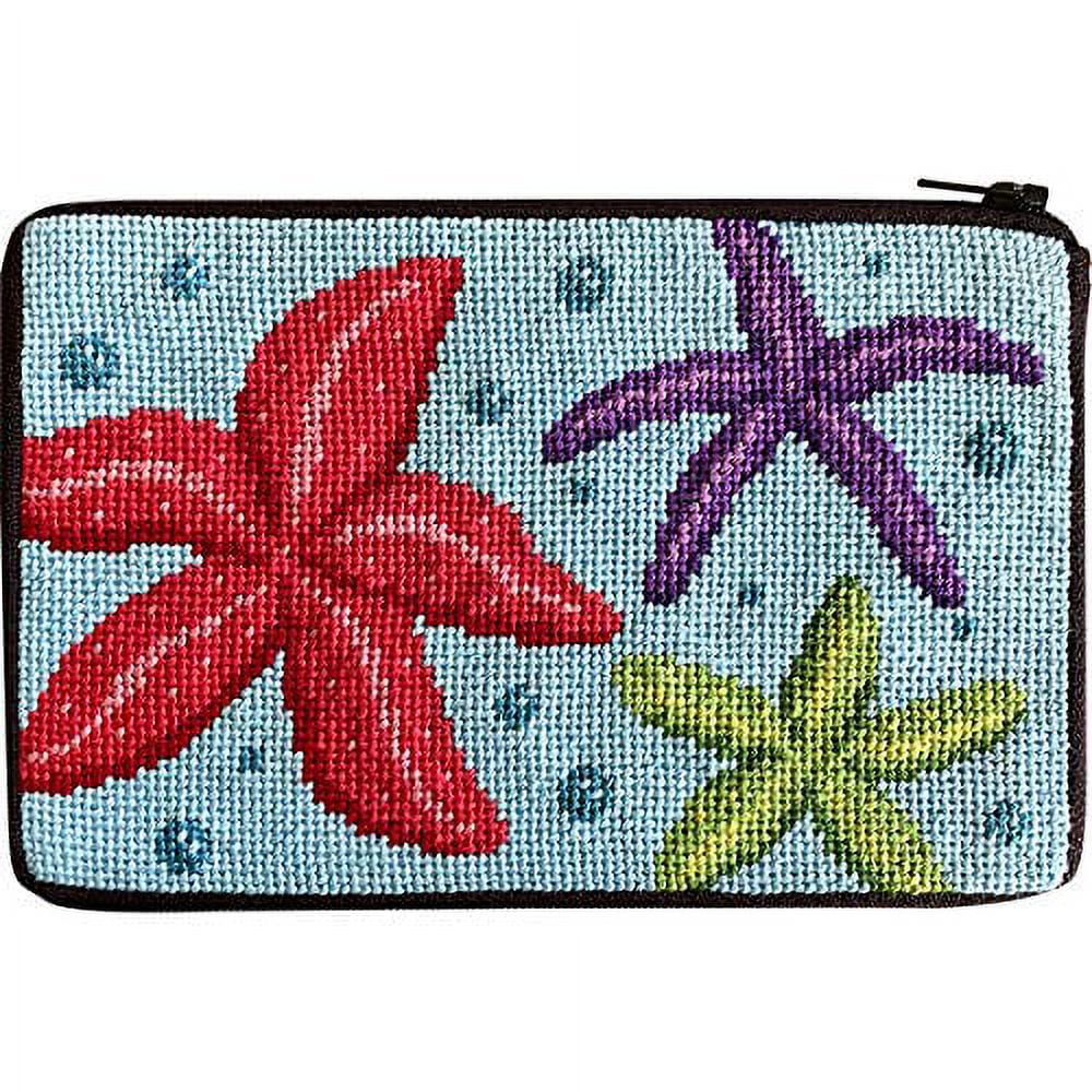 Stitch & Zip Needlepoint Cosmetic Purse Kit- Starfish - Walmart.com